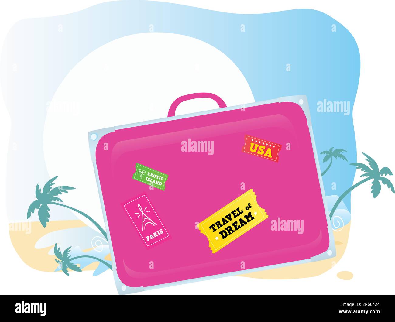 Going to exotic vacation! Vector suitcase – you should easy to change ...