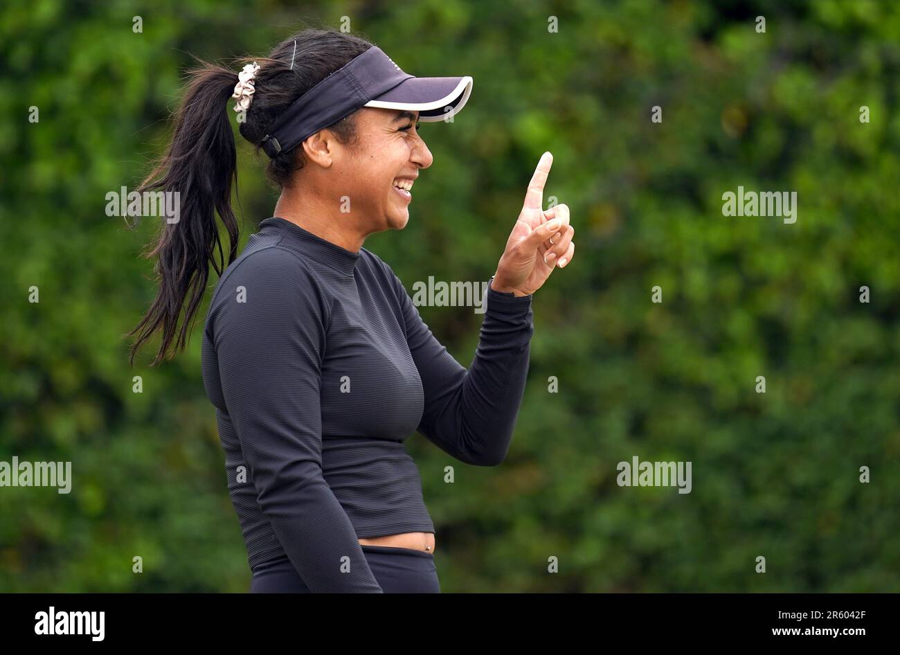 Great Britain's Heather Watson during a practice session on day two of ...