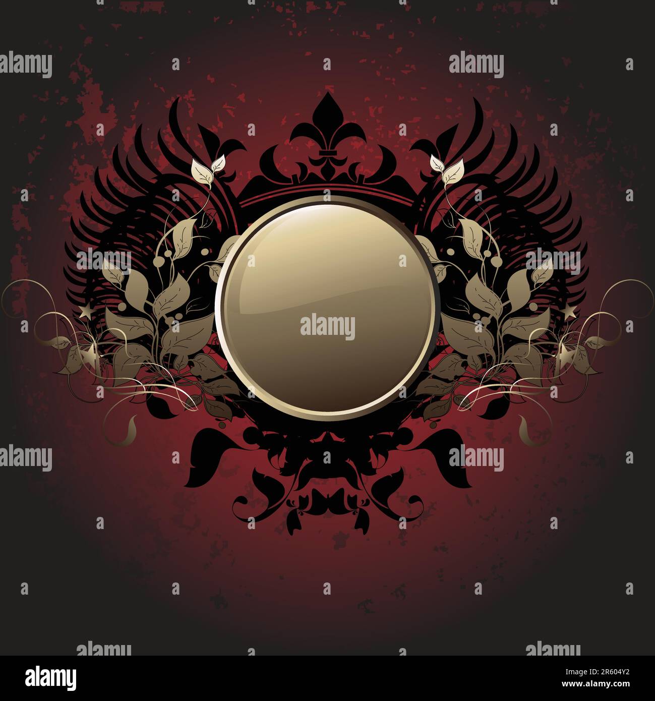 ornamental shield, this illustration may be usefull as designer work ...