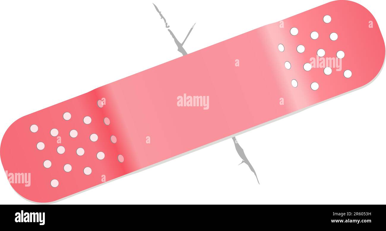 Plaster over crack. Vector art Stock Vector Image & Art - Alamy