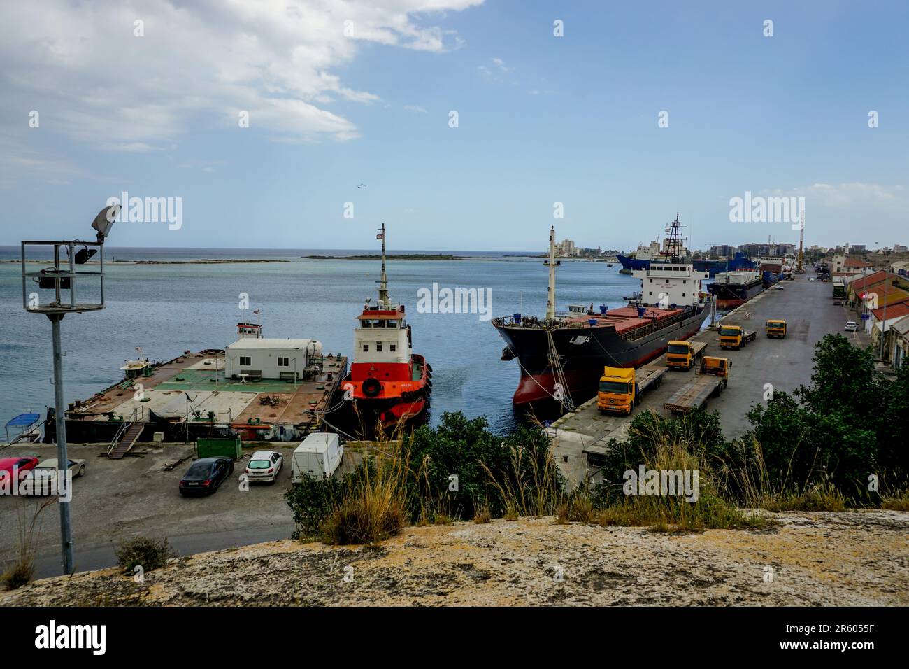 5 April 2023 Famagusta Cyprus. Famagusta Harbor Gate in Cyprus Stock ...