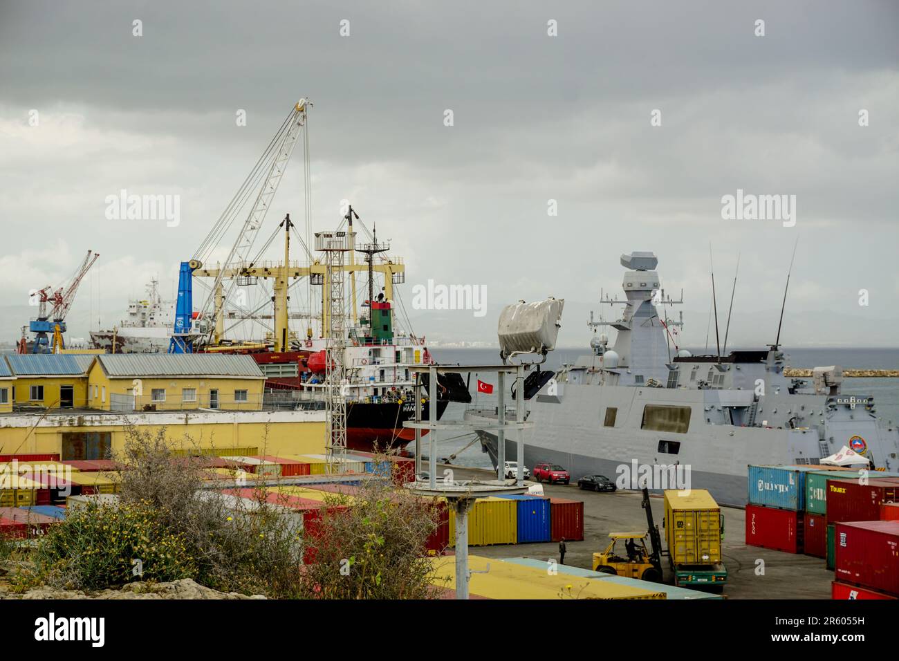 5 April 2023 Famagusta Cyprus. Famagusta Harbor Gate in Cyprus Stock ...