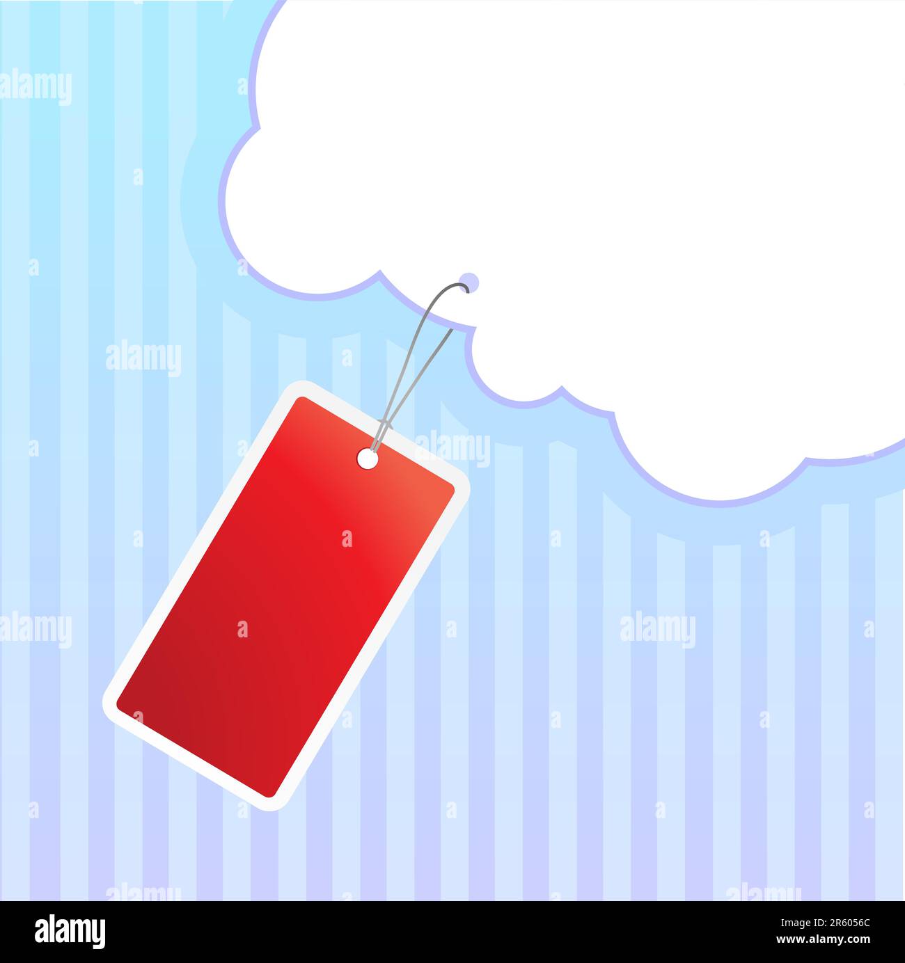 Red tag on string. Vector art Stock Vector Image & Art - Alamy