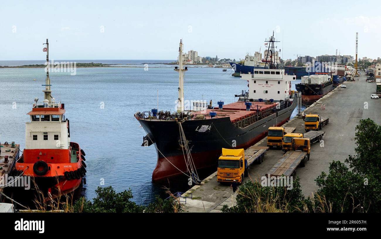 5 April 2023 Famagusta Cyprus. Famagusta Harbor Gate in Cyprus Stock ...