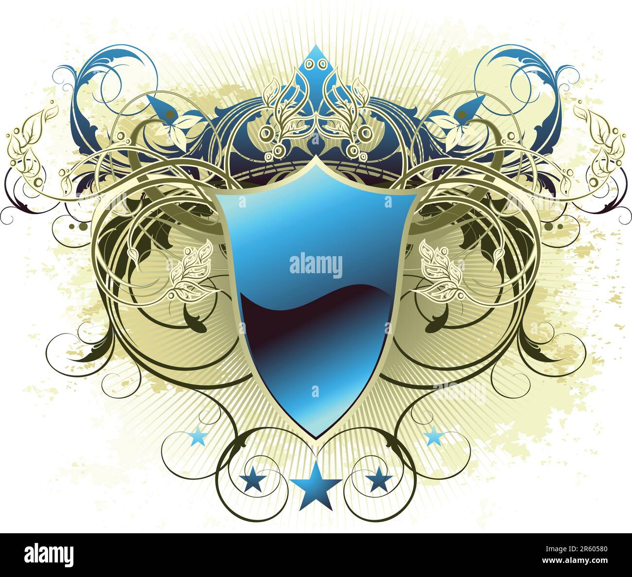ornamental shield, this illustration may be usefull as designer work ...