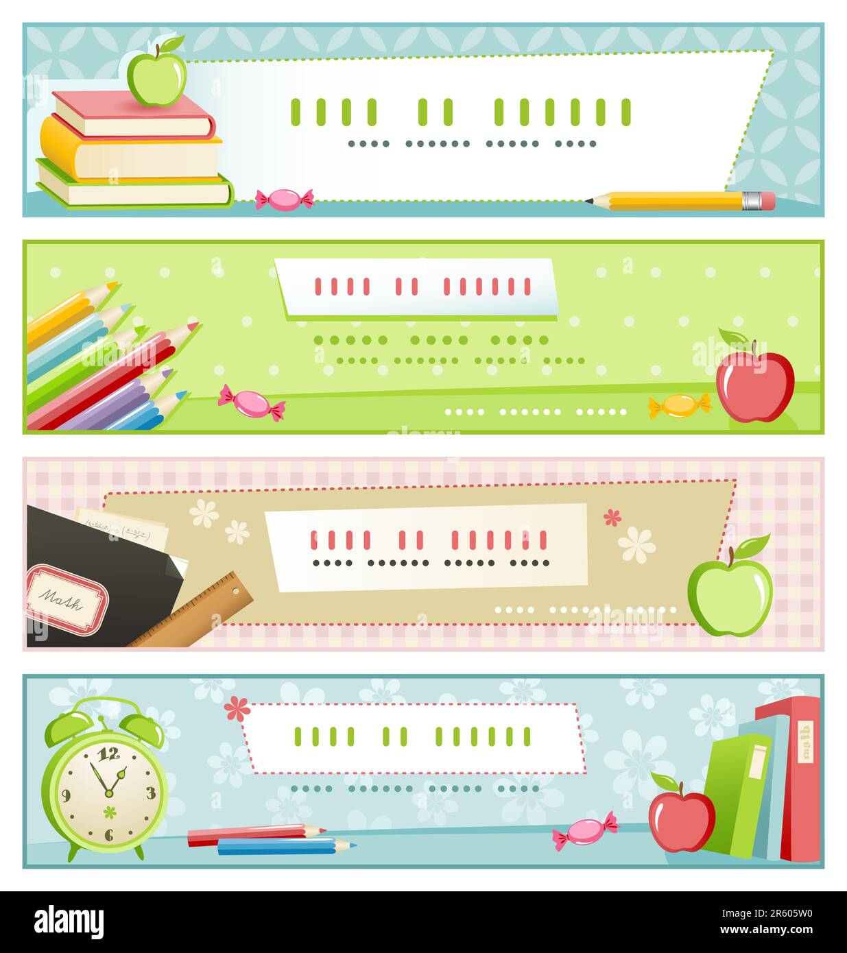 School related design hi-res stock photography and images - Alamy