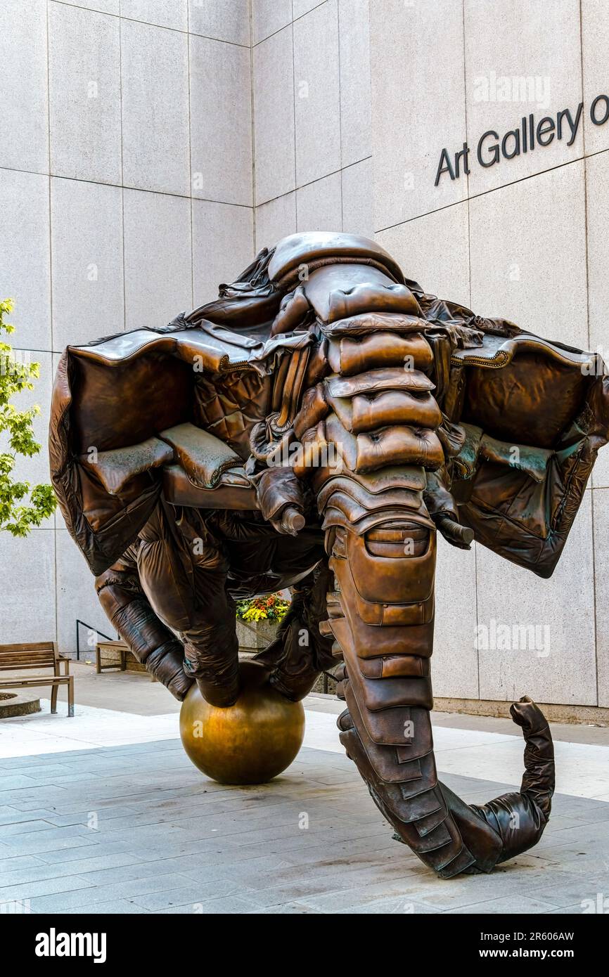 Sculpture Couch Monster by Brian Jungen in Toronto, Canada Stock Photo ...