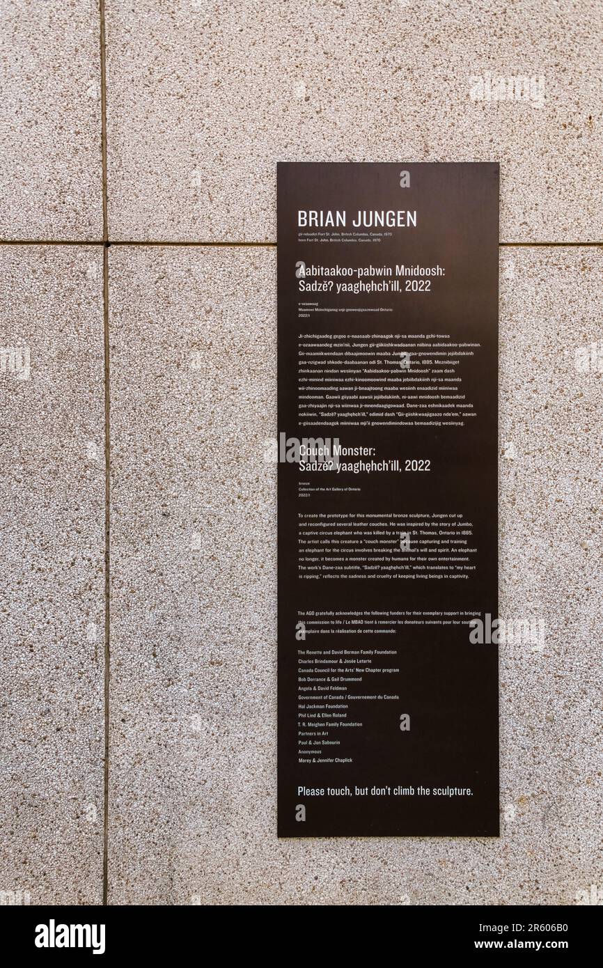 Sculpture Couch Monster by Brian Jungen in Toronto, Canada Stock Photo ...