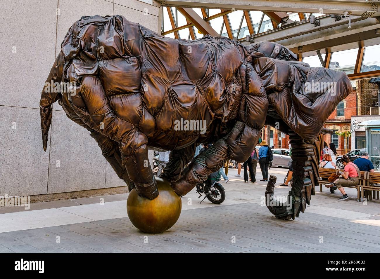 Sculpture Couch Monster by Brian Jungen in Toronto, Canada Stock Photo ...
