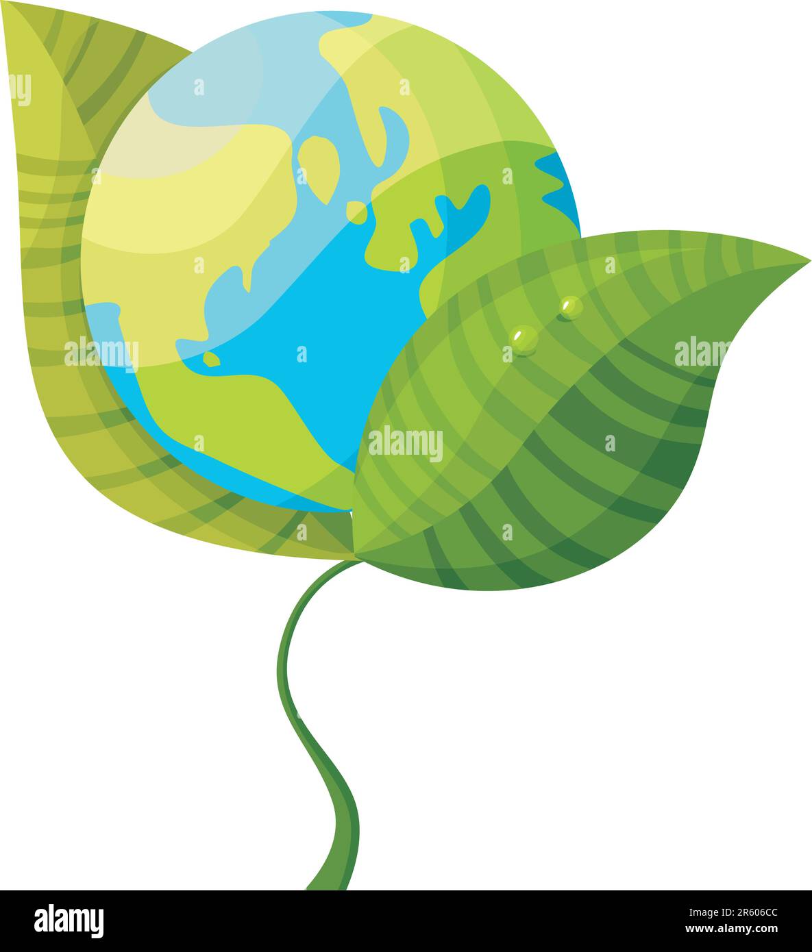 illustration of a green planet Stock Vector Image & Art - Alamy
