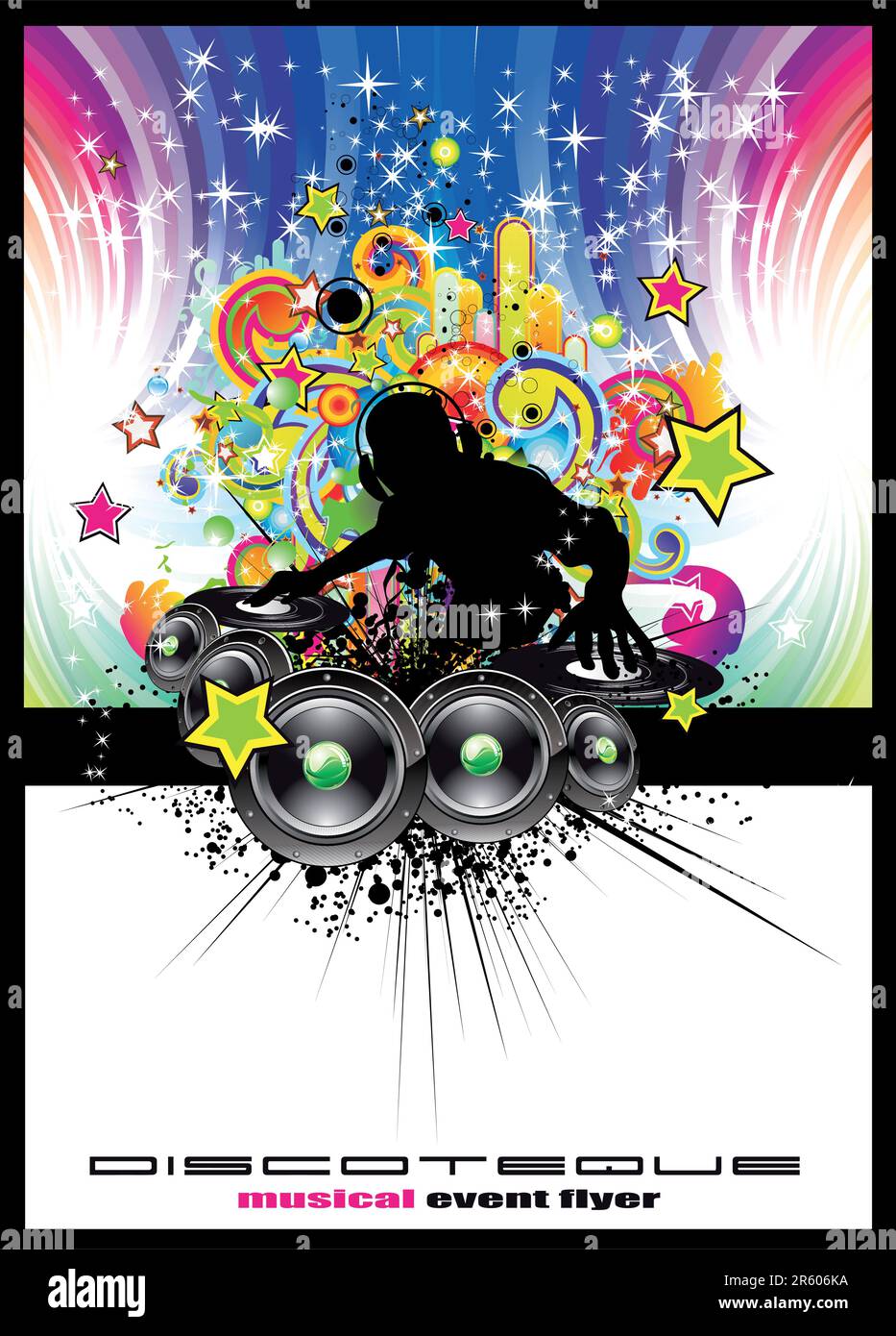 Tropical Music Event Colorful Background for Disco flyers Stock Vector ...