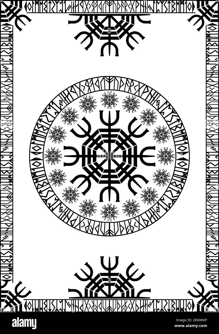 runic viking rectangular design Stock Vector Image & Art - Alamy