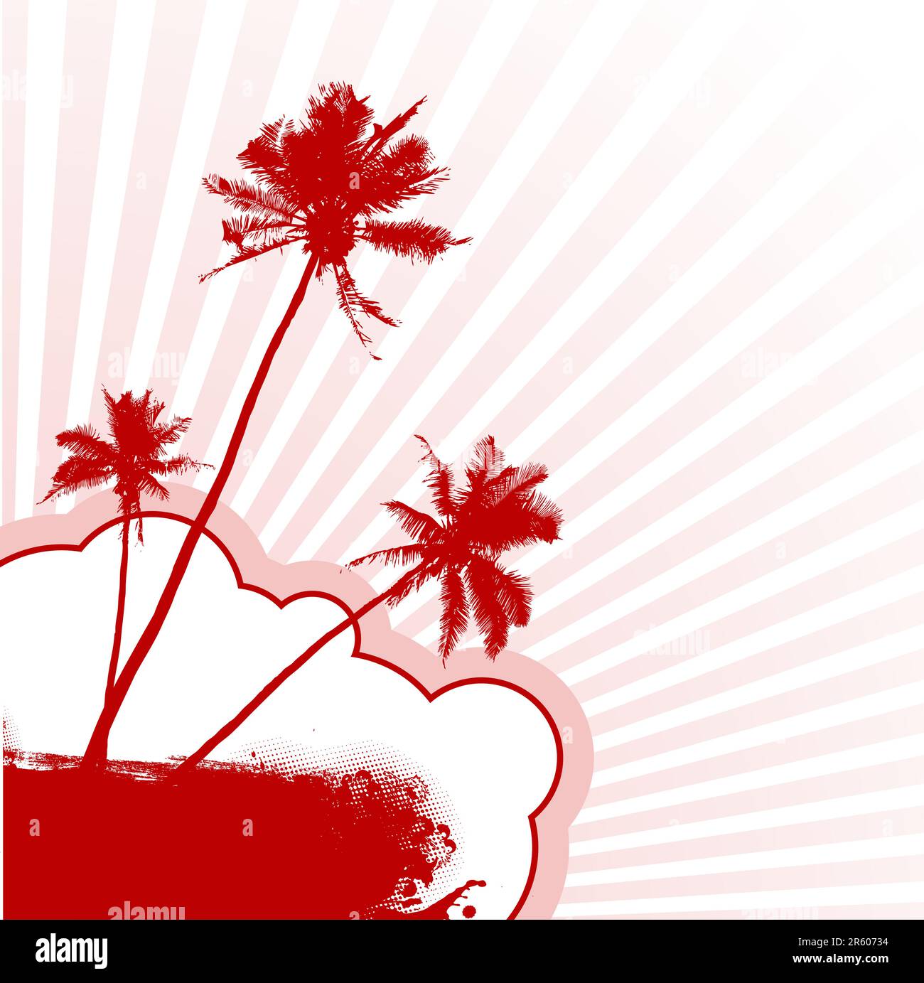 Illustration with palm trees. Vector Stock Vector Image & Art - Alamy