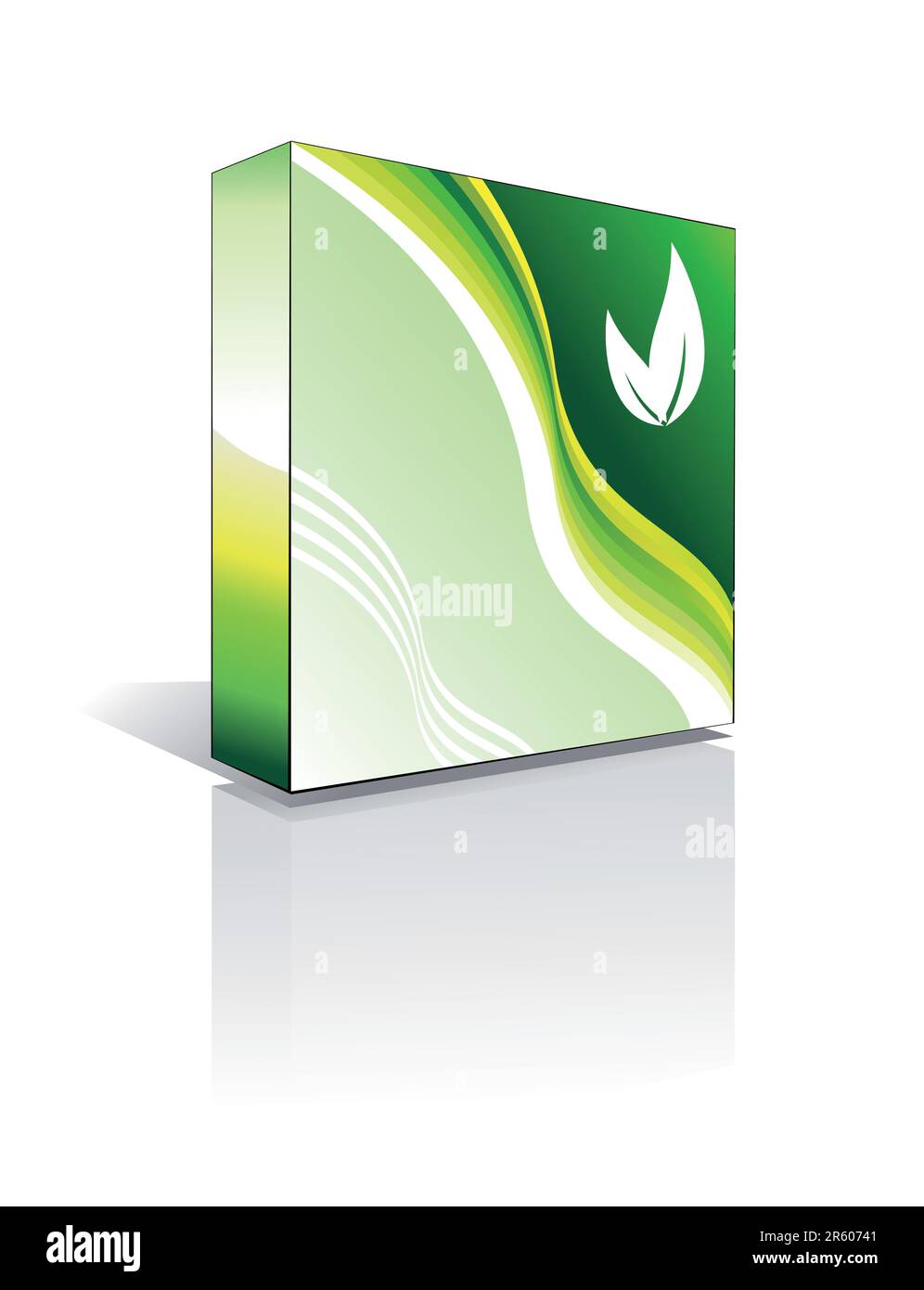 Three Dimentional Business Software Box - Environment Green Series ...