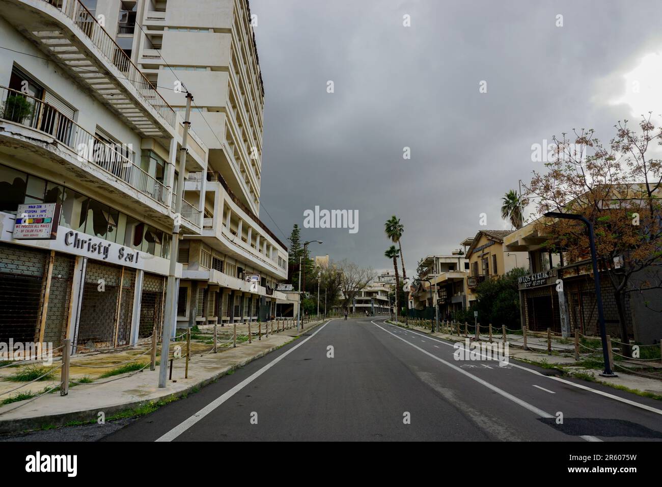 5 April 2023 Famagusta Cyprus. Closed Maras abondoned city in Famagusta ...