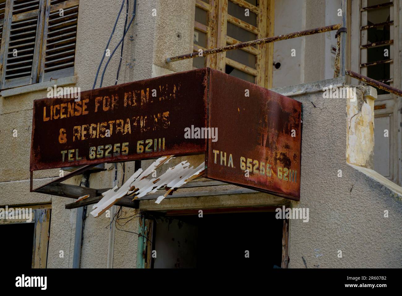 5 April 2023 Famagusta Cyprus. Closed Maras abondoned city in Famagusta ...