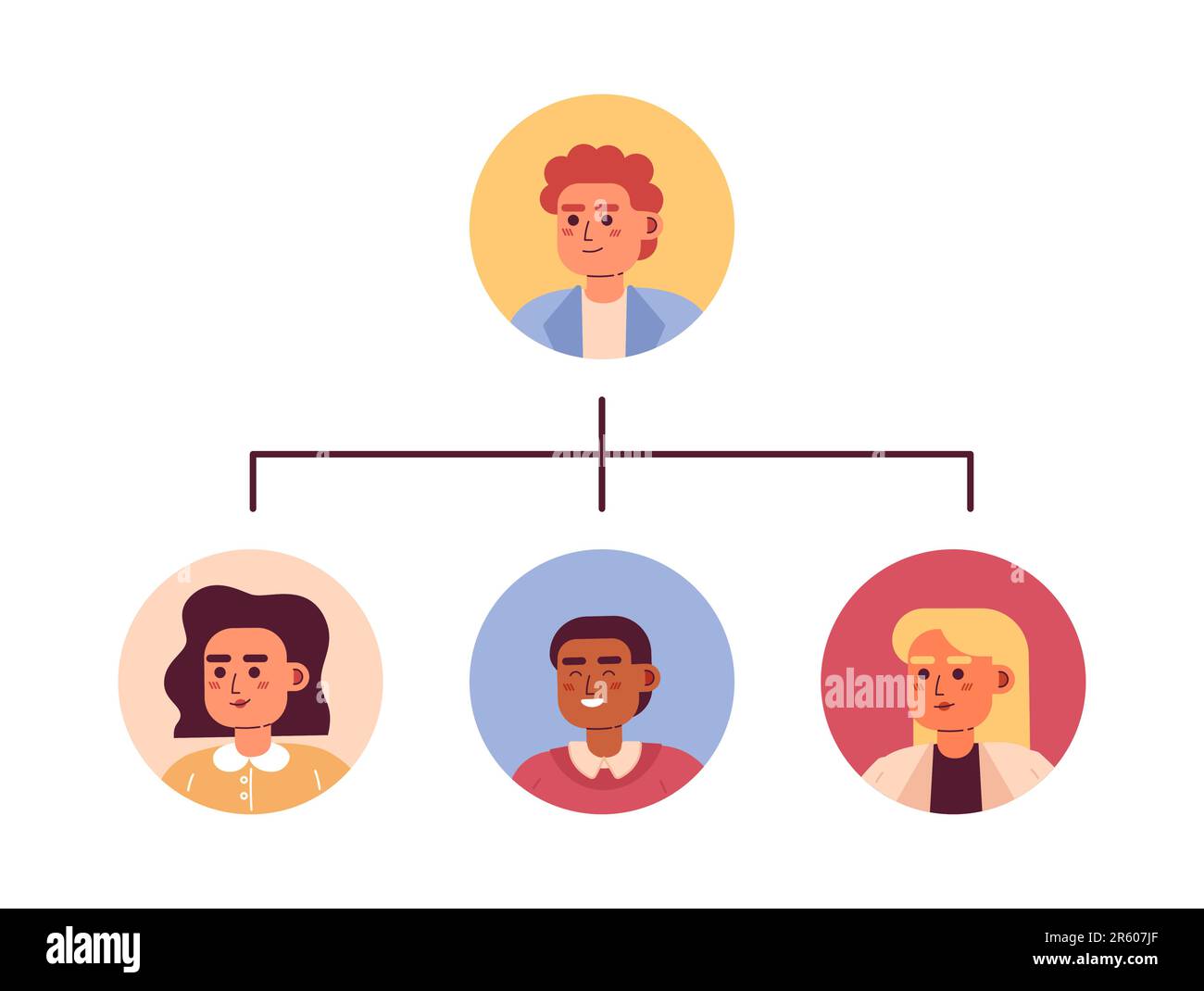 Team structure flat concept vector spot illustration Stock Vector Image ...