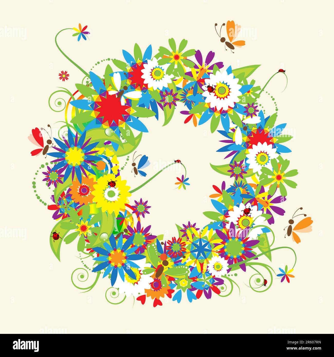 Letter A, floral design. See also letters in my gallery Stock Vector ...