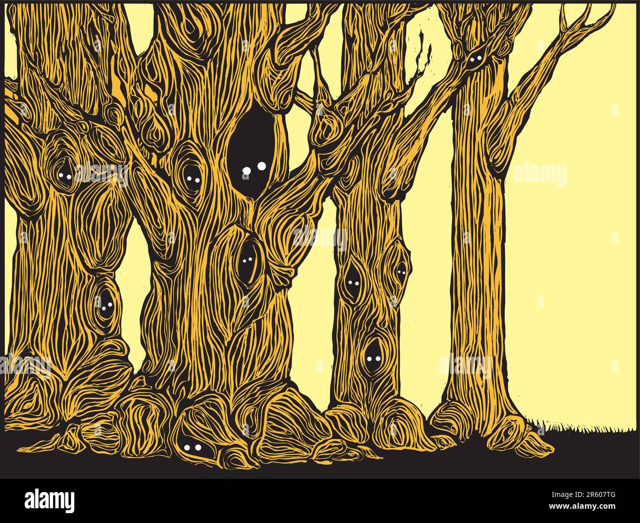 Ghostly bark Stock Vector Images - Alamy