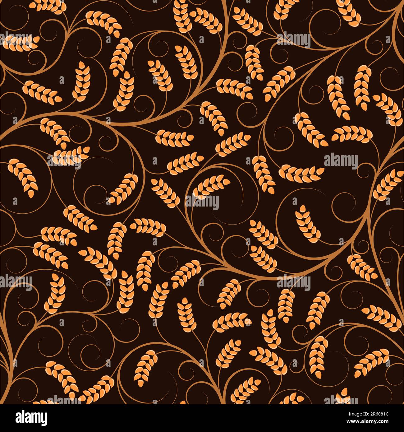 Abstract wheat pattern wallpaper Stock Vector Images - Alamy