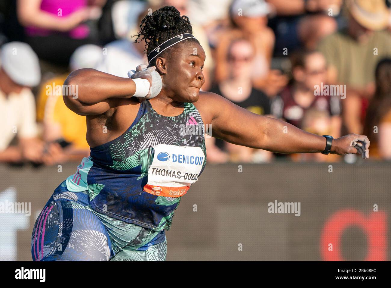 HENGELO, NETHERLANDS - JUNE 4: Danniel Thomas-Dodd of Jamaica during ...