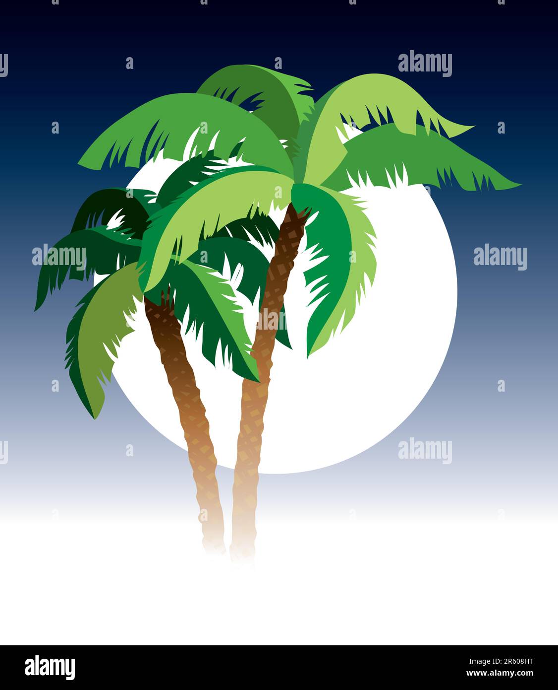 Moon palm trees Stock Vector Images - Alamy