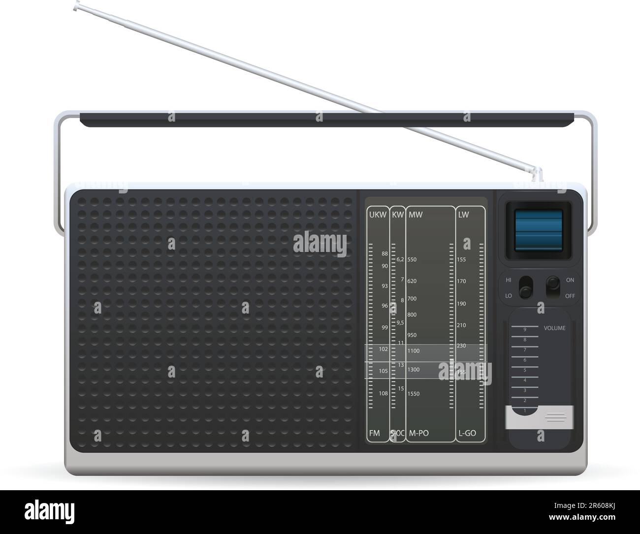 Old fashioned radio on a white background Stock Vector Image & Art - Alamy