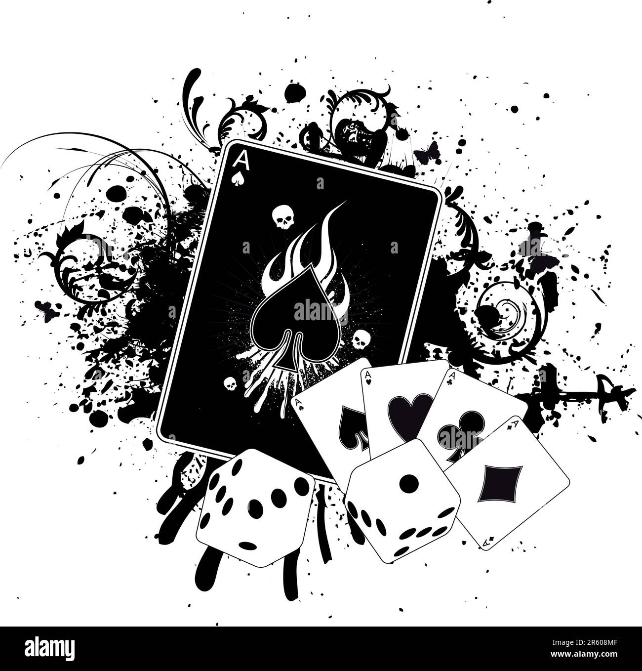 Casino Splatter Vector Illustration Stock Vector Image & Art - Alamy