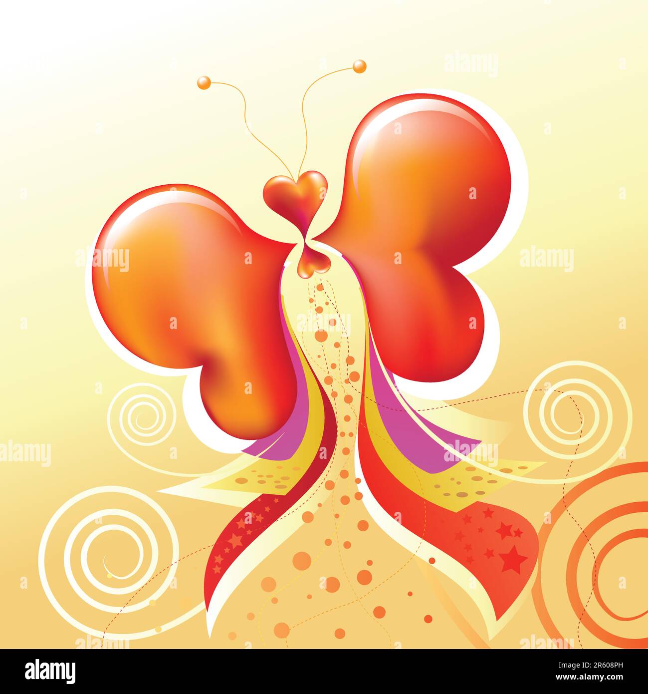 Red artificial butterfly Stock Vector Images - Alamy