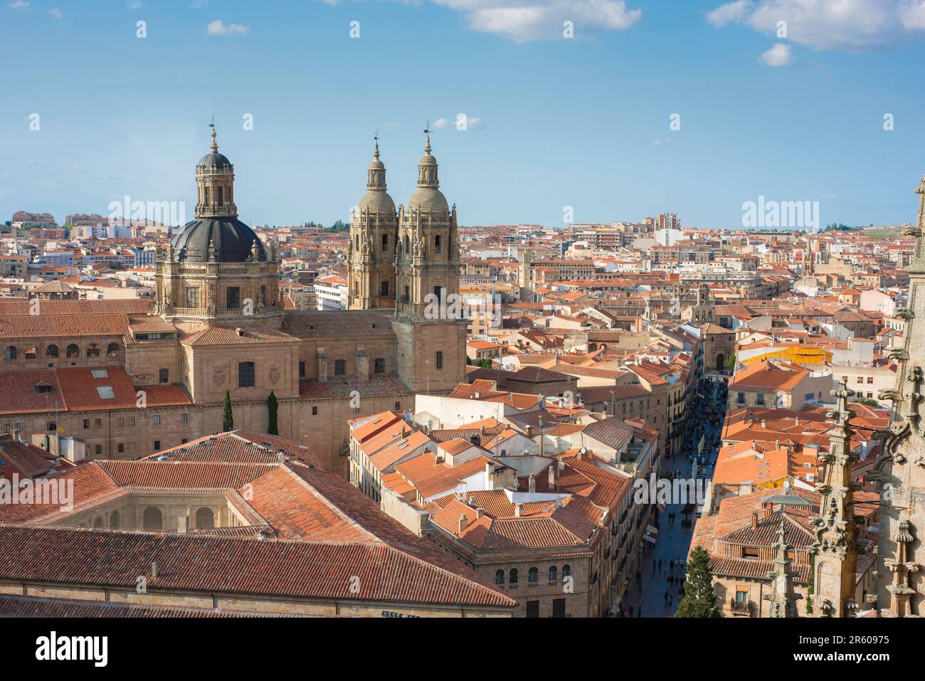 Historic city Spain, aerial view in summer of the historic Old Town ...