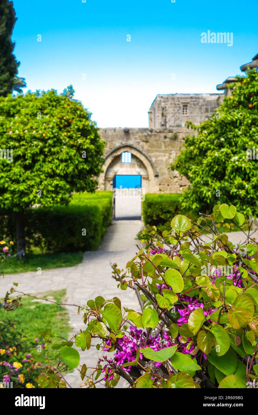 6 April 2023 Nicosia Cyprus. Bellapais Monastery in Nicosia Cyprus ...