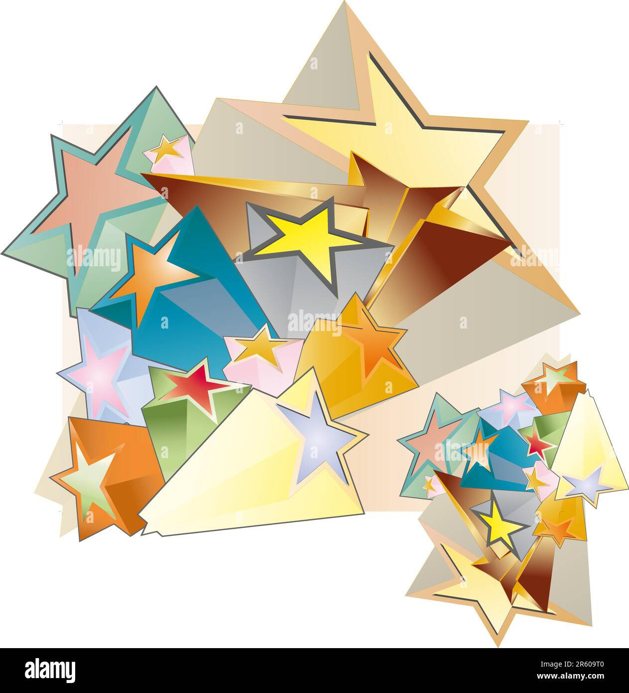 Illustration of background with 3D stars Stock Vector Image & Art - Alamy