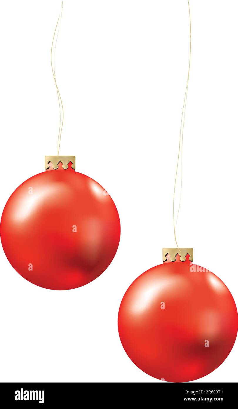 Red christmas balls Stock Vector Images - Alamy