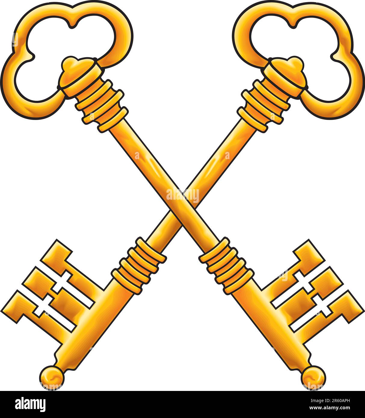 Golden keys vector Stock Vector Image & Art - Alamy