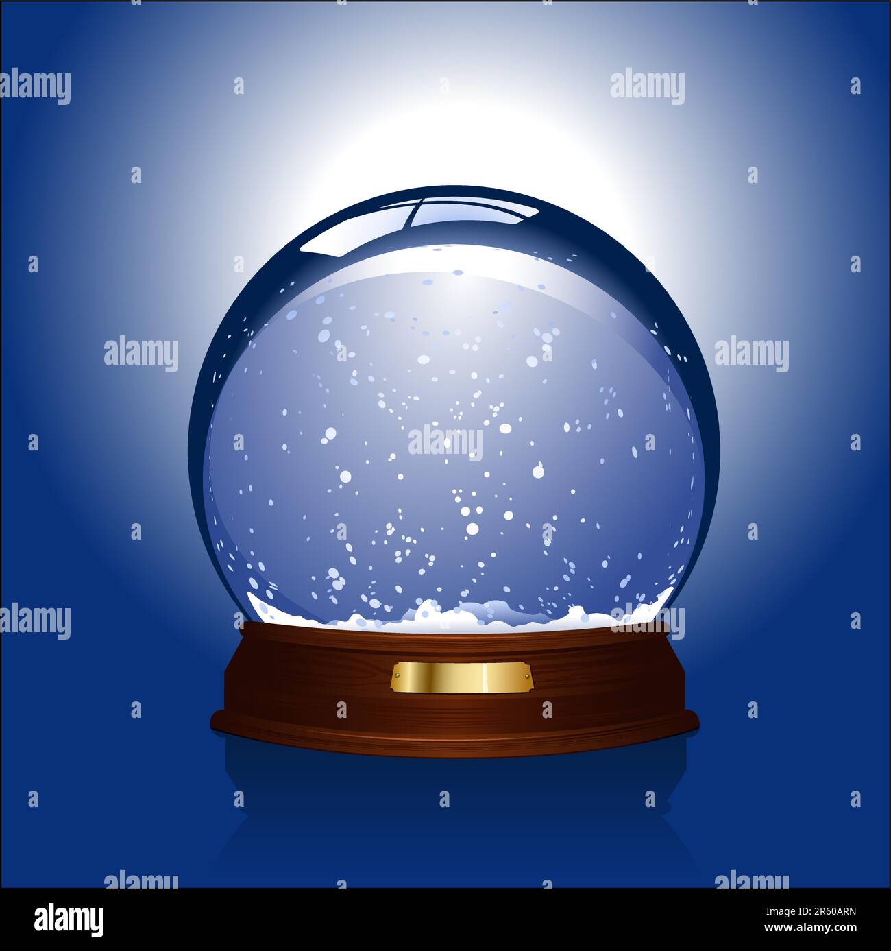 realistic illustration of an empty snowglobe - customize by inserting ...