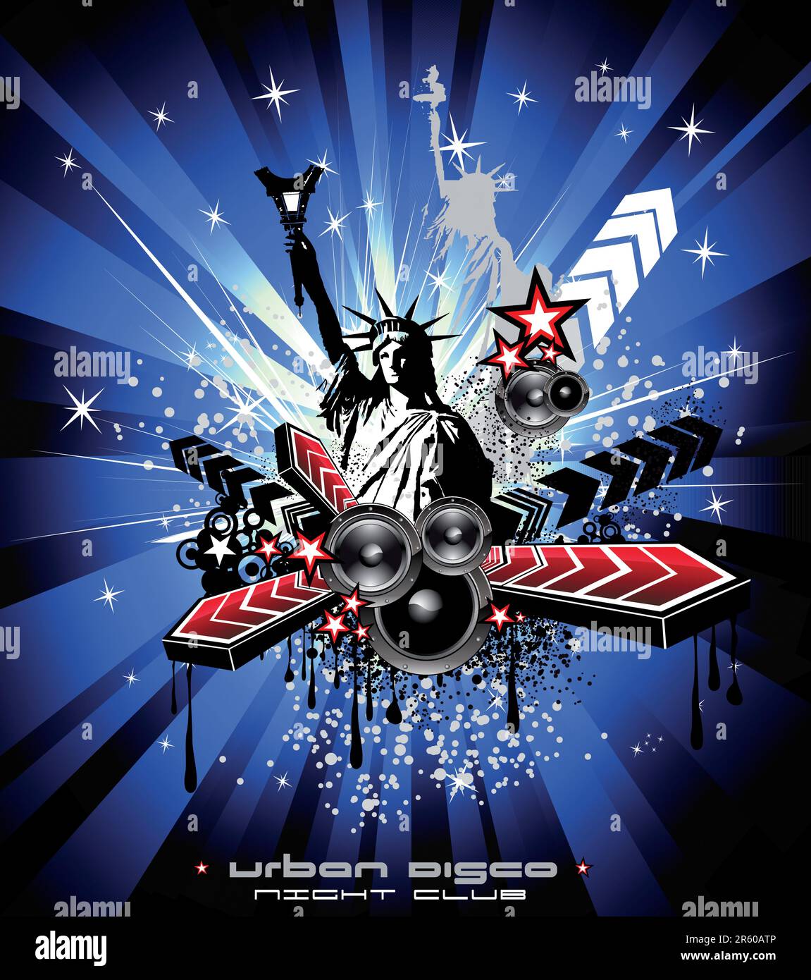 American Discoteque Event Background for Disco Flyers Stock Vector ...