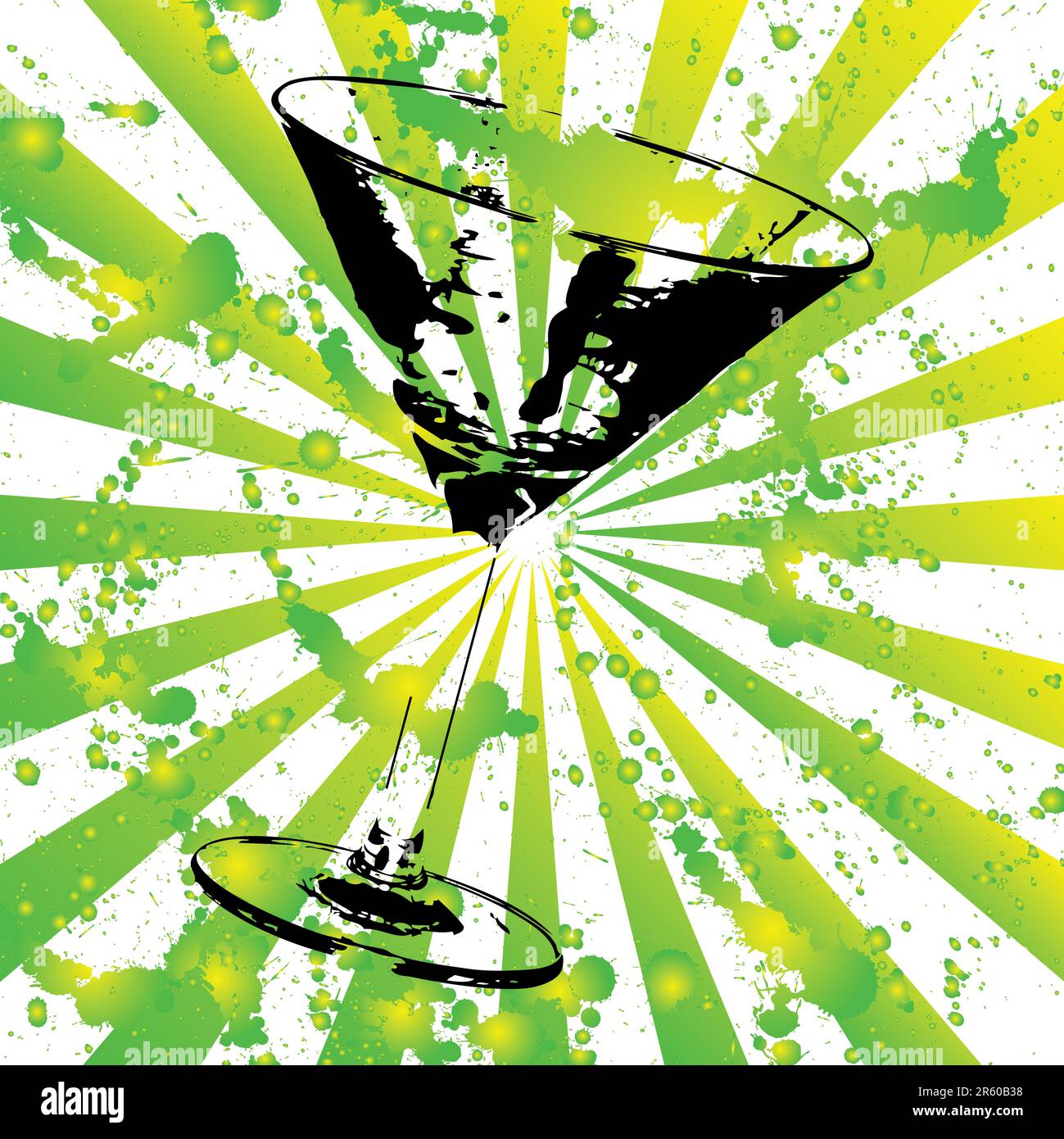 Glass shape over green striped abstract background Stock Vector Image ...