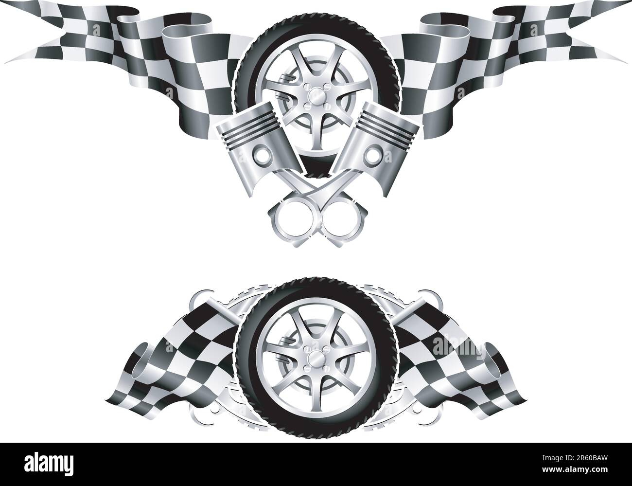 Checkered flag sports car race Stock Vector Images - Alamy