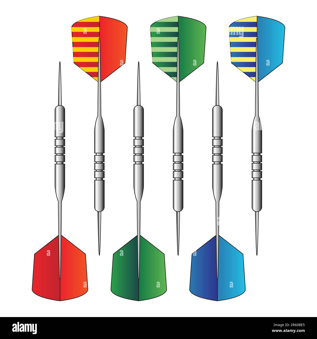 Set of darts isolated over white background Stock Vector Image & Art ...