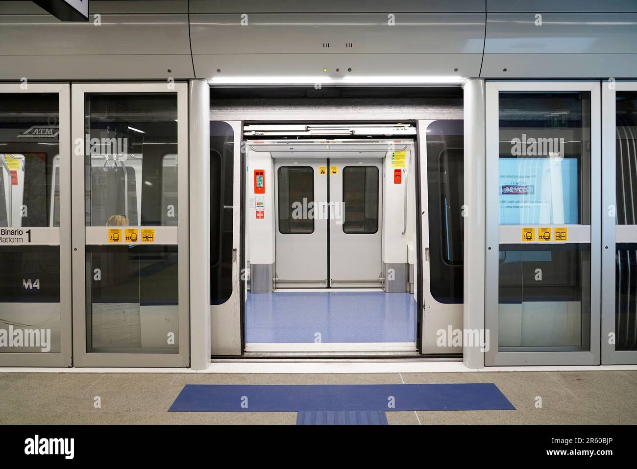 New section of Metro 4 towards Linate Airport, Milan, Lombardy, Italy ...