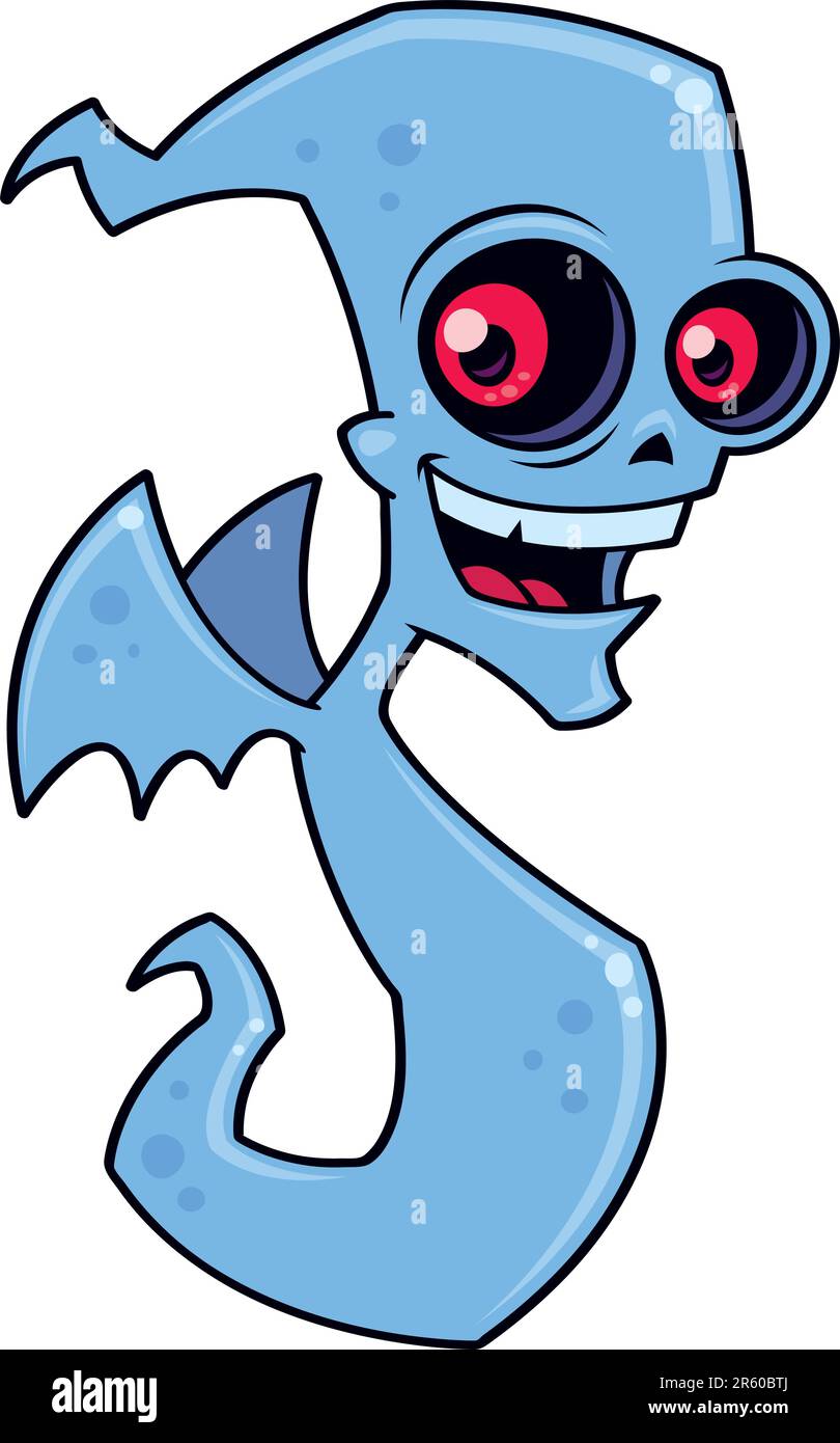 Vector cartoon illustration of a spooky demon ghost character. Great ...