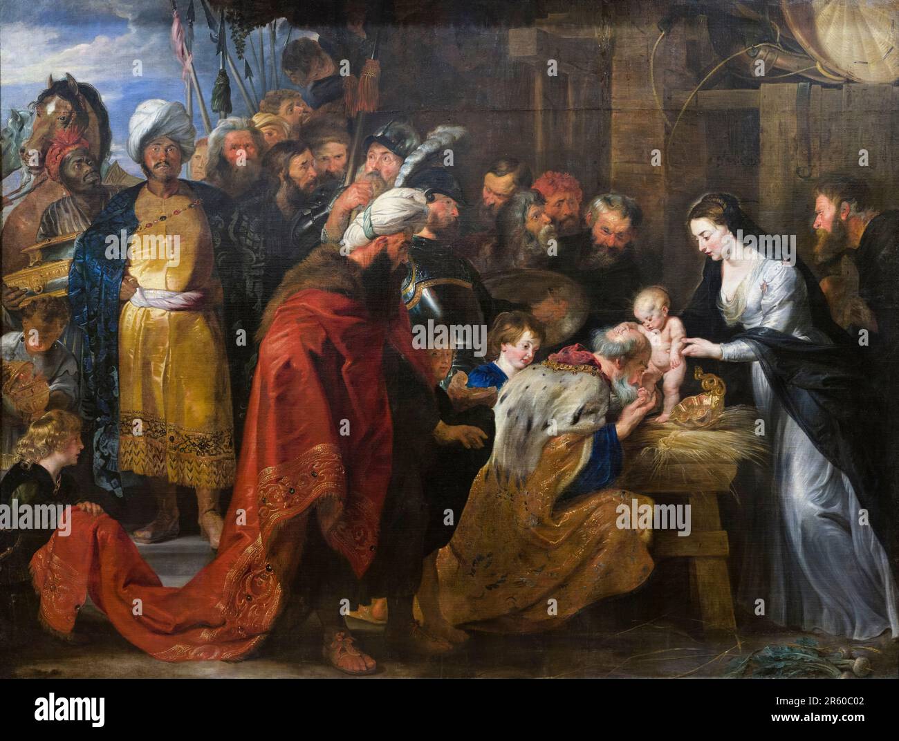 Peter Paul Rubens, Adoration of the Magi, painting in oil on canvas, 1617-1618 Stock Photo - Alamy