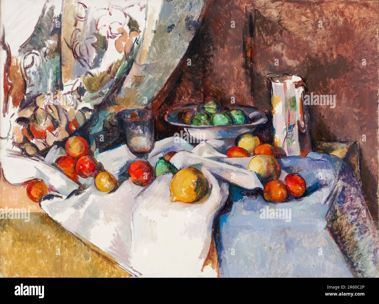Paul Cezanne, Still Life with Apples, painting in oil on canvas, 1895 ...
