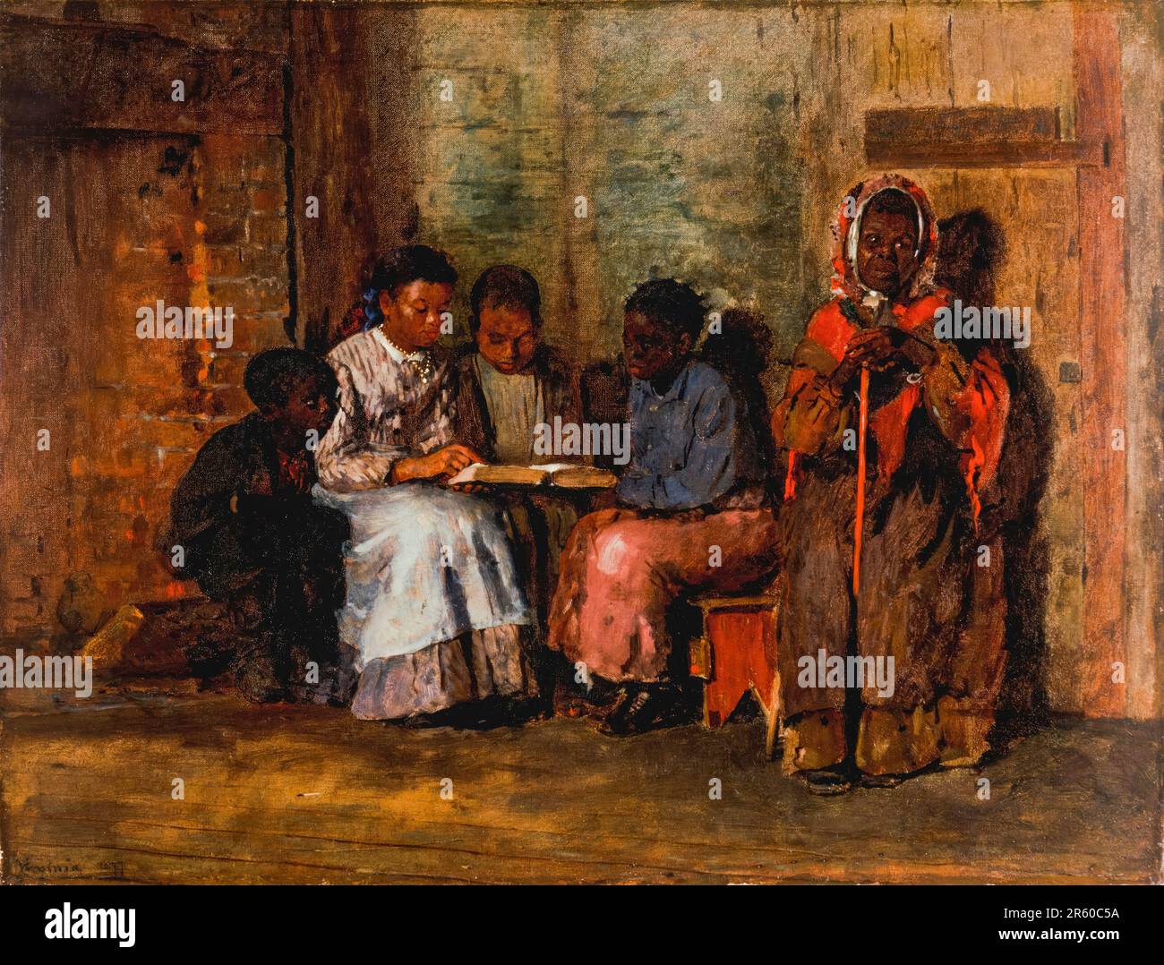 Winslow Homer, Sunday Morning in Virginia, painting in oil on canvas ...