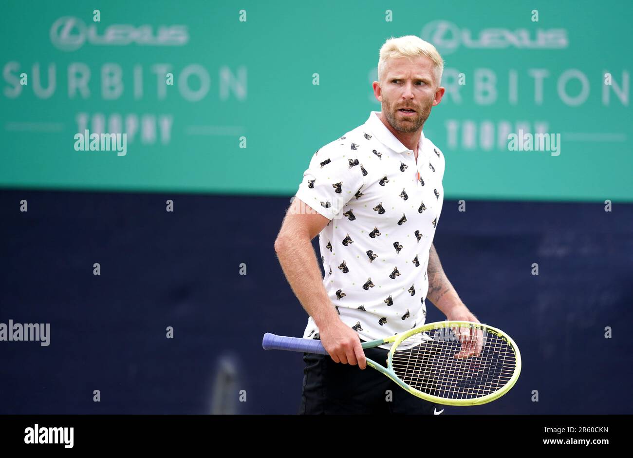 Great Britain's Daniel Cox in action during the Men's Singles ...
