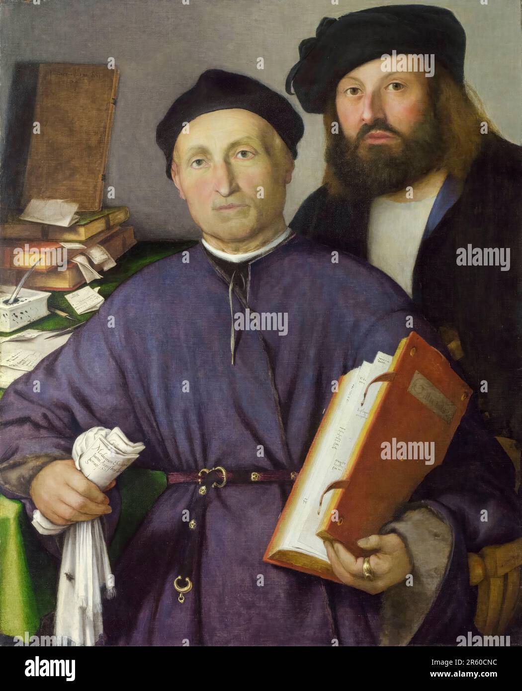 Giovanni Agostino della Torre and his Son Niccolò, portrait painting in ...
