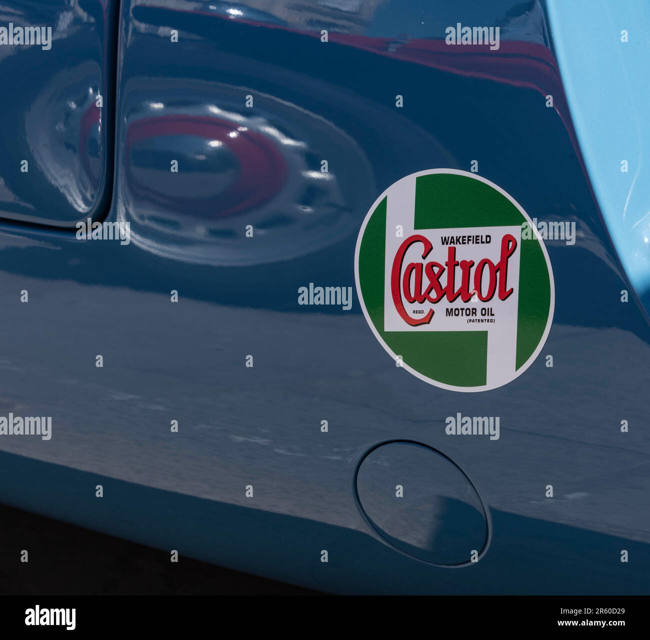 Porsche Spyder Racer showing Castrol Oil Badge Stock Photo - Alamy