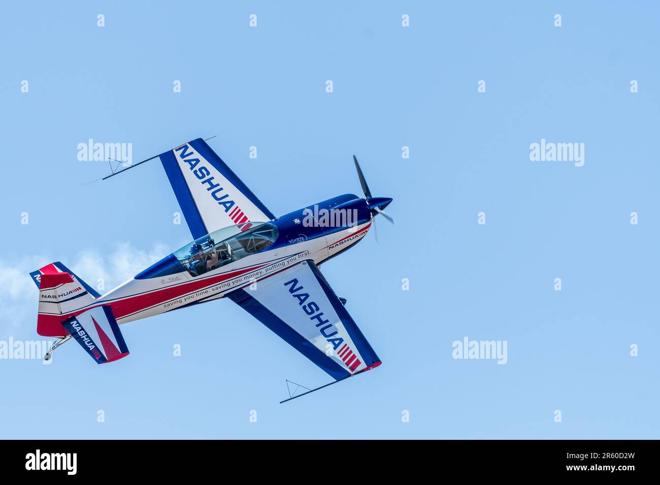 Bloemfontein, South Africa - May 20, 2023: Aerobatic display by an ...