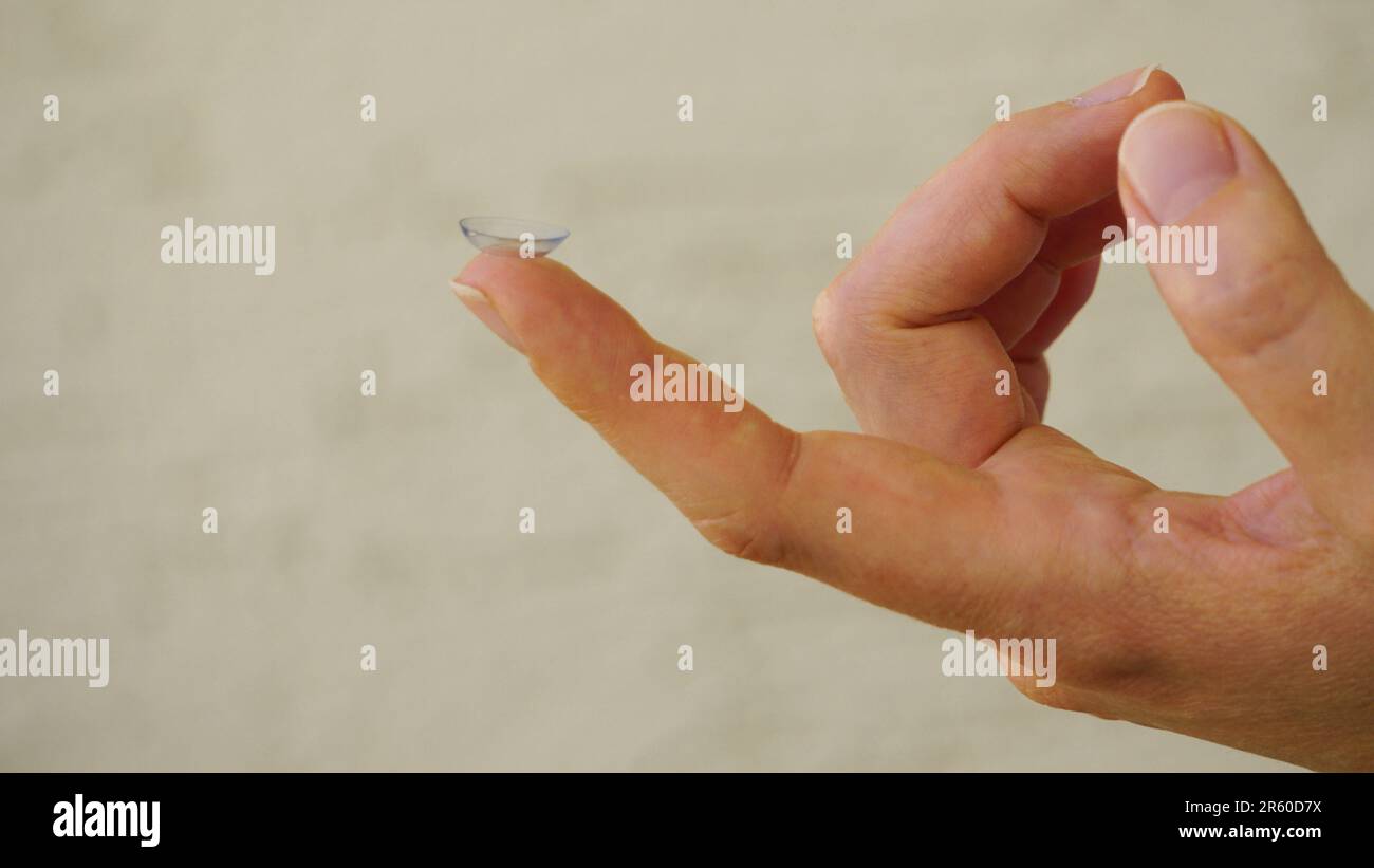 Eye contact lens close up view Stock Photo - Alamy