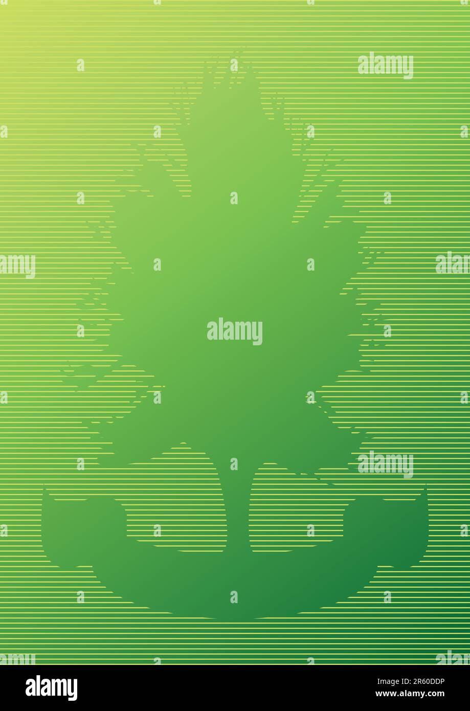 Green striped tree silhouette cutout with ornamental ribbon Stock ...